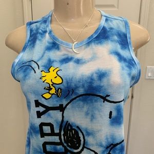 Peanuts | Tops | Peanuts Snoopy Tie Dye Look Sleeveless Tank | Poshmark